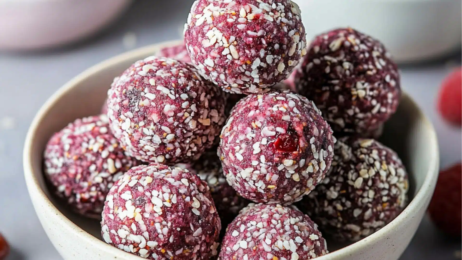 Nut-Free Raspberry Bliss Balls : Healthy & Delicious Snack - Lyndy's ...