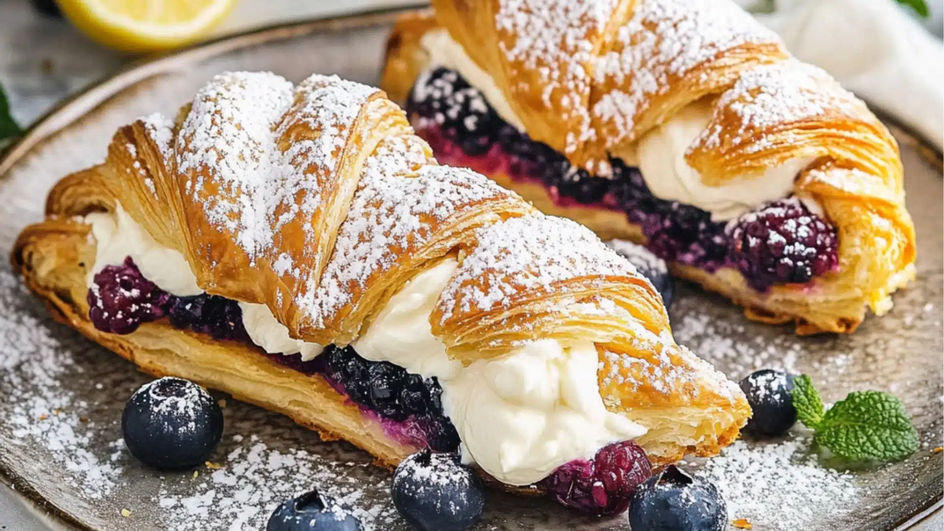 Berries and Cream Filled Croissants : A Decadent Breakfast Treat ...