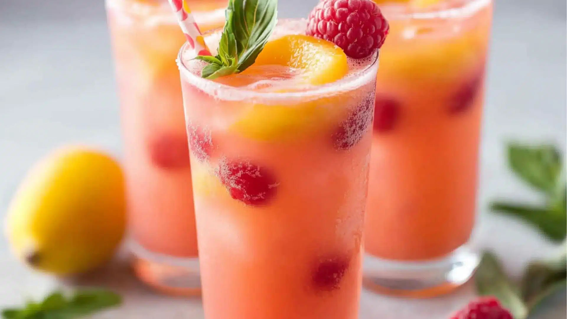 Raspberry Peach Lemonade : The Perfect Drink! - Lyndy's Kitchen
